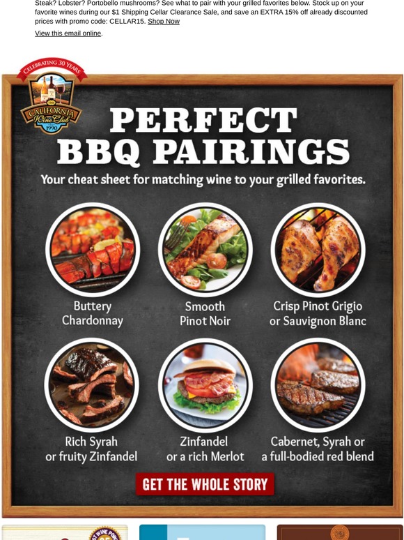 The California Wine Club: Your Wine Pairing Cheat Sheet for Grilling ...