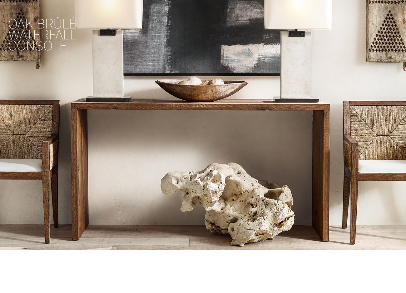 Restoration Hardware: The Oak Brûlé Waterfall & Live-Edge Collections ...