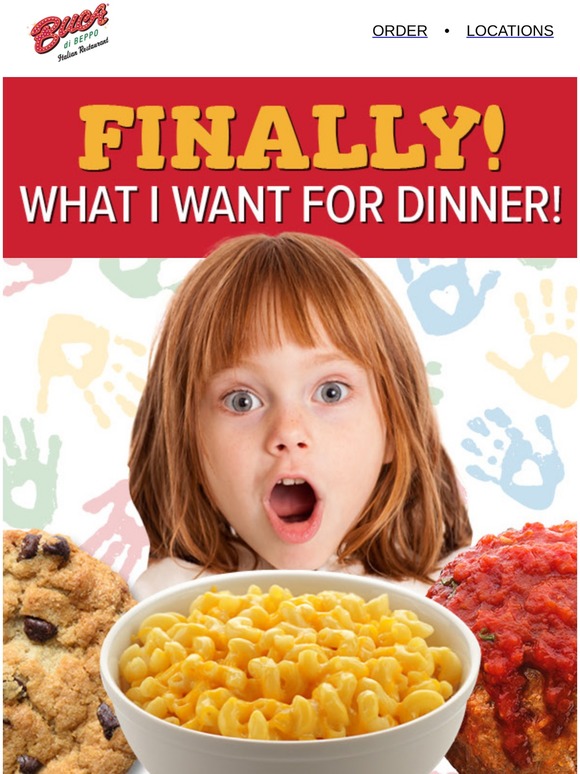 Buca di Beppo: Introducing Kids Night Bundle - Feeds 5 for only $10 ...
