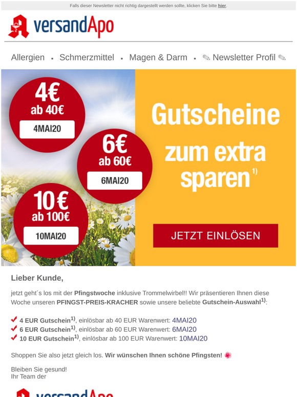 VersandApo: Shoppen Sie sich glücklich ☺️ Mit unseren Gutscheinen die ...