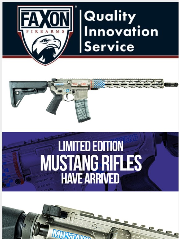 Faxon Firearms: Limited Edition Mustang Rifles are in stock! | Milled