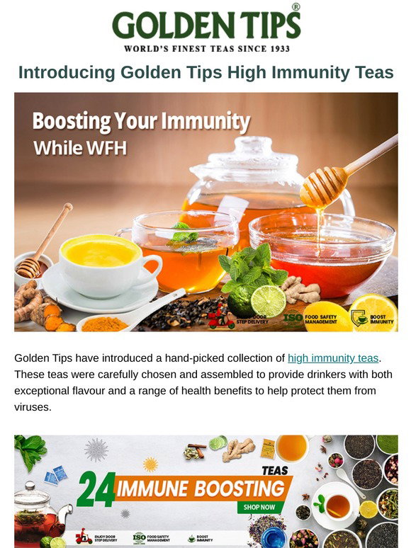 Golden Tips Tea: Introducing Golden Tips High Immunity Teas | Milled
