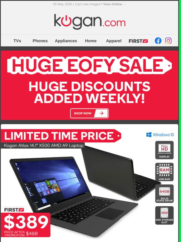 Kogan: Insane EOFY Computer Bargains! Atlas 14.1" AMD Laptop Only $389 ...