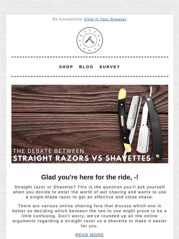 Naked Armor: Pros and Cons in Shaving with a Straight Razor Vs a ...