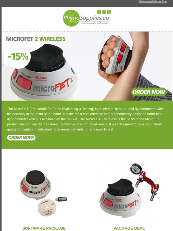 Physio Supplies: 15% discount on the MicroFET2 Wireless electronic ...