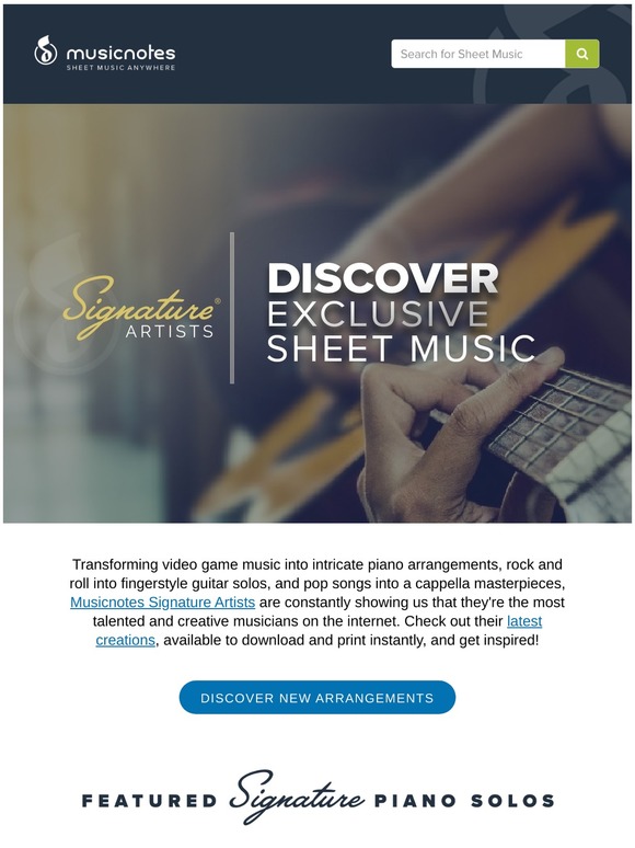 Musicnotes: Musicnotes Exclusive: New Signature Artist Arrangements ...