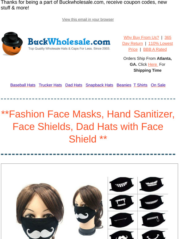 BuckWholesale.com: 12 Pack Assorted Design Face Masks JUST IN! | Milled