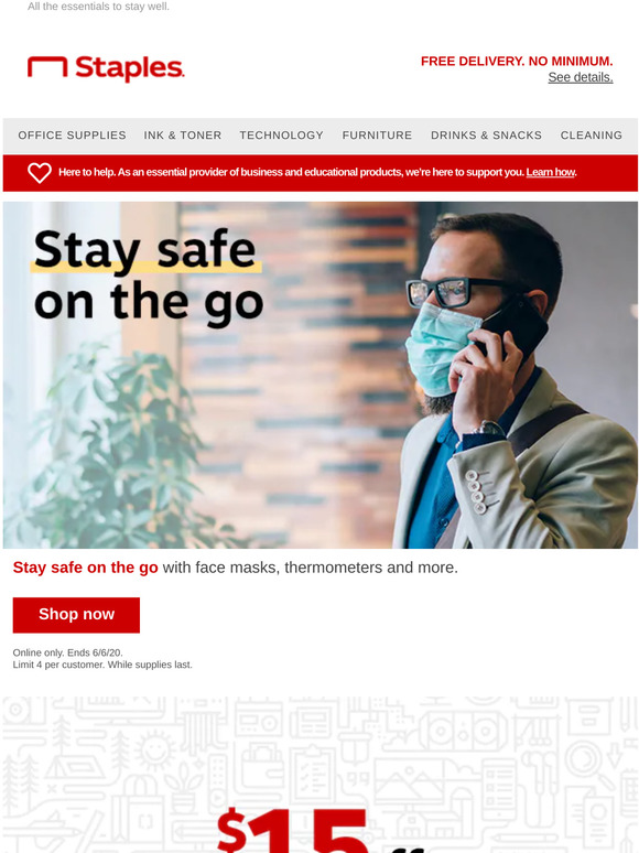 Staples: Running low? Shop masks, thermometers and more. | Milled