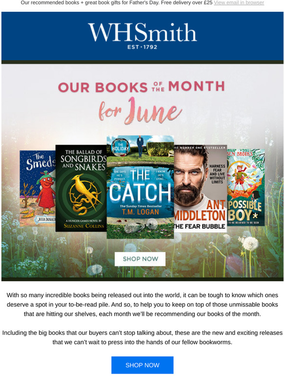 WHSmith: Books Of The Month For June 📚 | Milled