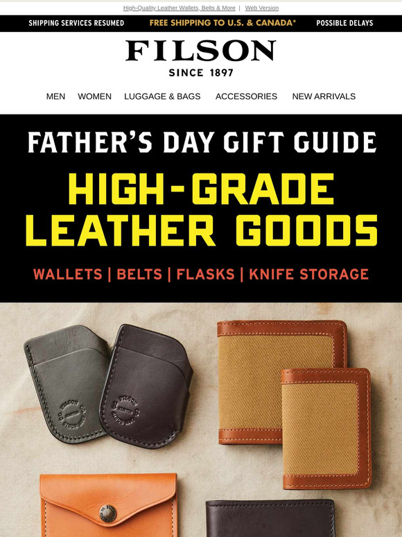 Filson: Leather Goods for Father’s Day | Milled