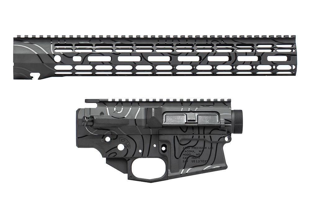 aero precision: Black Topographic Camo Builder Sets now available! | Milled