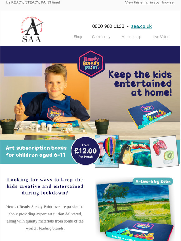 SAA: Keep the kids entertained at home with Ready Steady Paint! 🎨🎨 | Milled