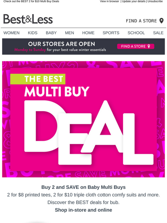 Best & Less: The BEST Multi-Buy deals for bub 👶 | Milled