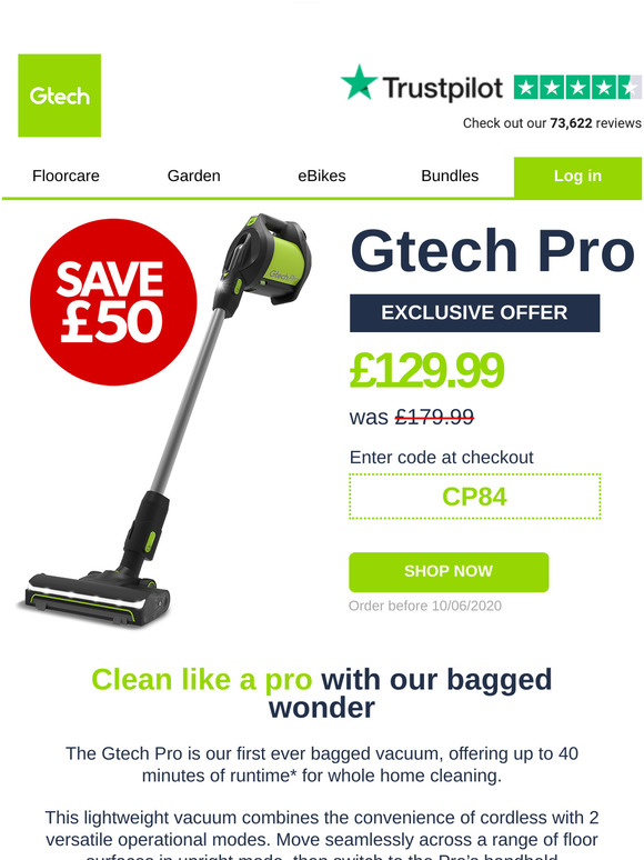 Gtech: Don't miss £50 off the Gtech Pro | Milled