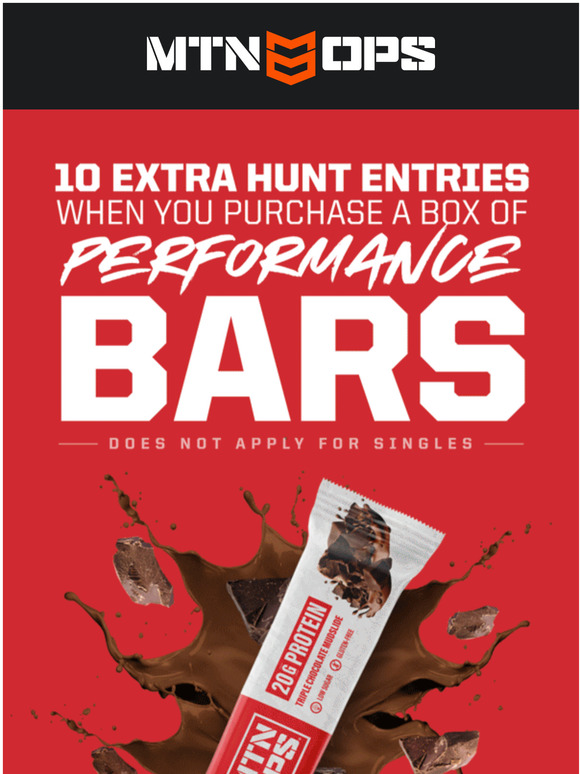 MTN OPS: Every Box of Performance Bars = 10 Extra Elk Hunt Entries | Milled