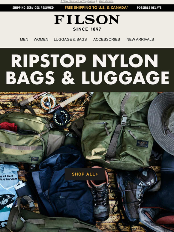 Filson: Ripstop Nylon Bags & Packs | Milled