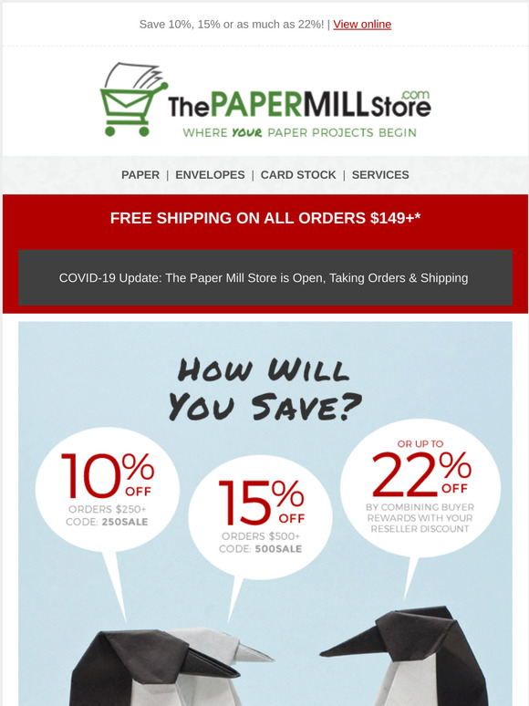 The Paper Mill Store: Buy More, SAVE MORE! | Milled