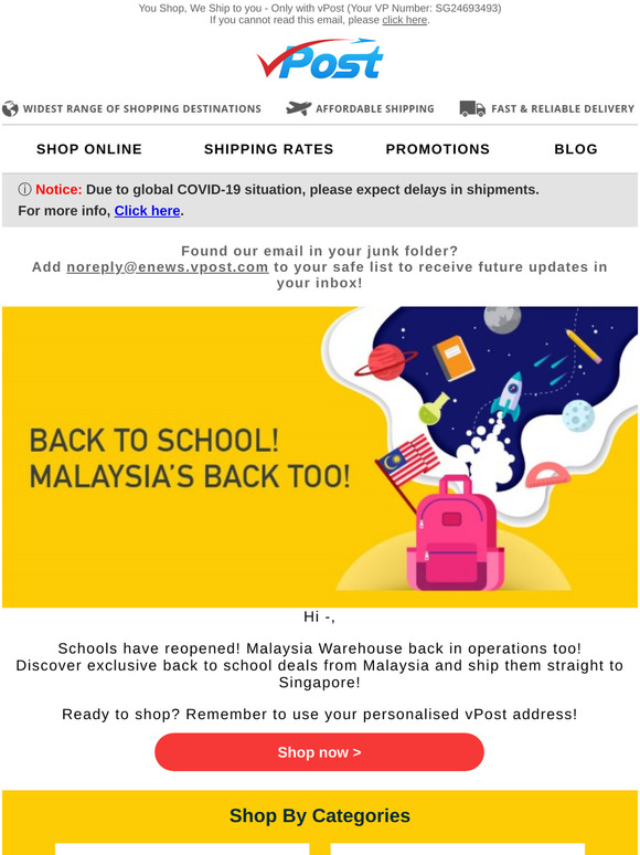 vPost: Our vPost Malaysia's warehouse is back in operation. | Milled