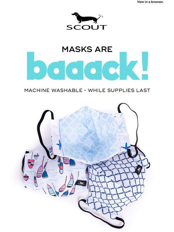 SCOUT Bags: Face masks 😷 RESTOCKED! | Milled