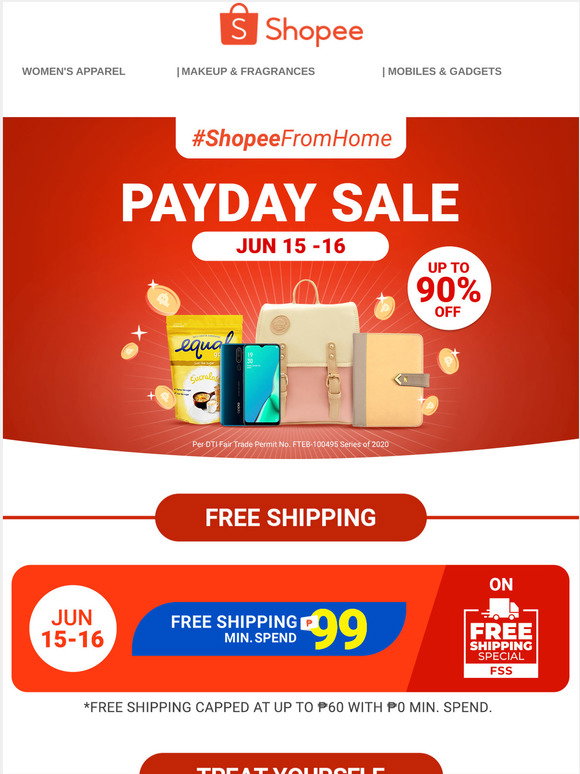 Shopee (PH): PAYDAY SALE: Deals at up to 90% OFF 😍🔥 | Milled