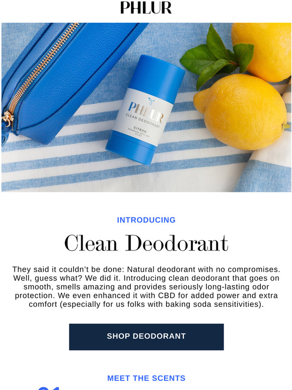 Phlur: Our new deodorant: Smells like a winner. | Milled
