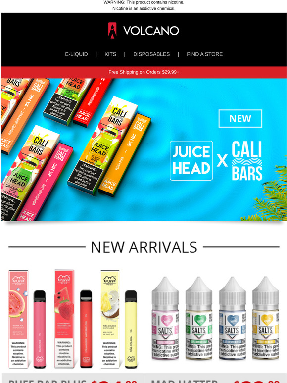 Volcano eCigs: NEW! Cali Bars & Puff Bar Flavors 😍 | Milled