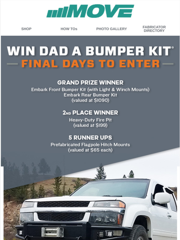 MOVE Bumpers: WIN Dad an Embark Bumper Kit ️ Final Days to Enter | Milled