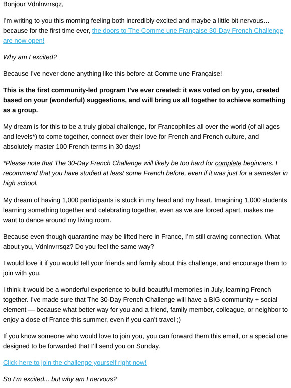 Comme Une Française: Will you take the 30-Day French Challenge with me ...