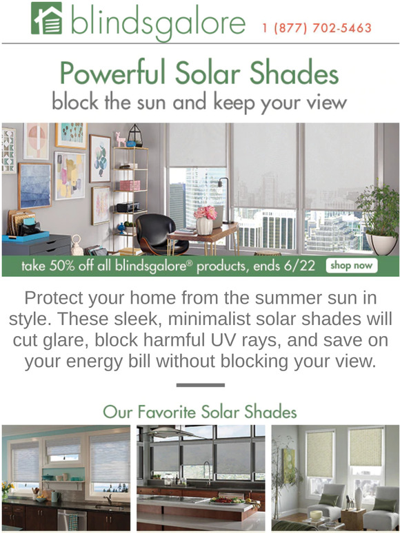 Blindsgalore: Take 50% off Sun-Blocking Solar Shades for Summer | Milled