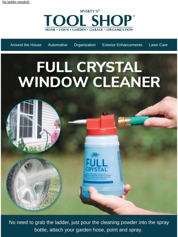 Sporty's Tool Shop: [FULL Crystal] Cleans Windows Right Through Screens ...