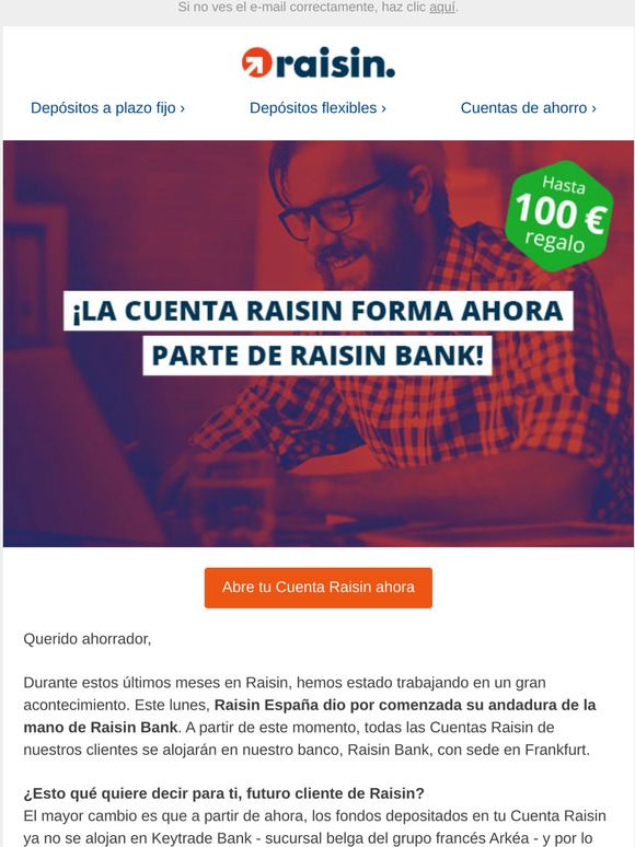 Raisin FR: ¡La Cuenta Raisin es ahora parte de Raisin Bank! | Milled