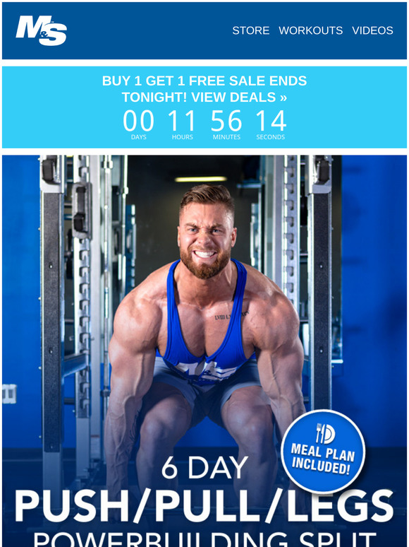 Muscle & Strength: 6 Day PPL Powerbuilding Split & Meal Plan | Milled