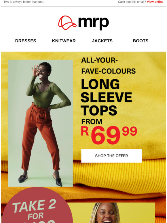 MRP: Take 2 tops for R100… | Milled