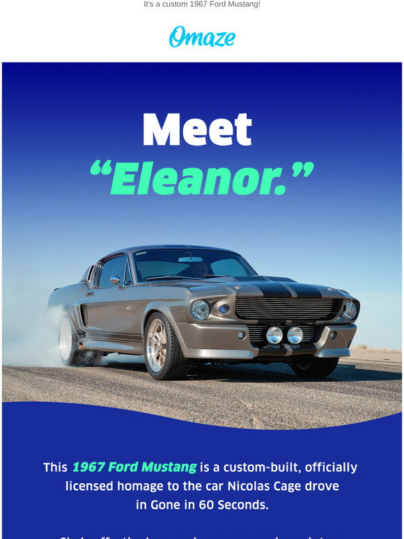 Omaze: Our iconic “unicorn” car is here. | Milled