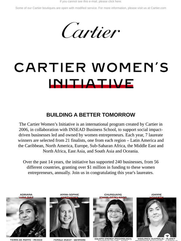 Cartier: A Spotlight on the Cartier Women's Initiative Awards | Milled