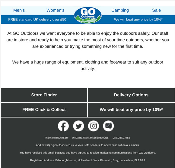 Go Outdoors: Open for all your Outdoor adventures | Milled