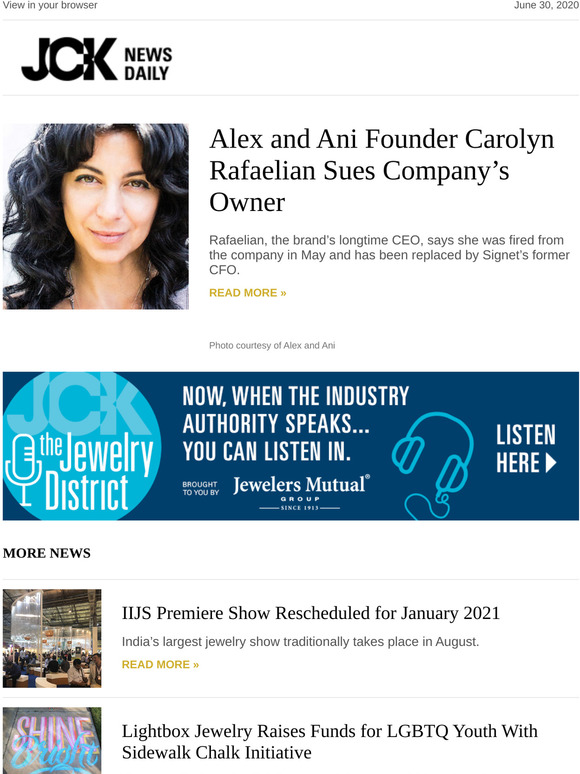 JCK: Alex and Ani Founder Carolyn Rafaelian Sues Company’s Owner | Milled