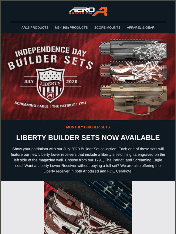 aero precision: Independence Day Builder Sets Now Available! | Milled