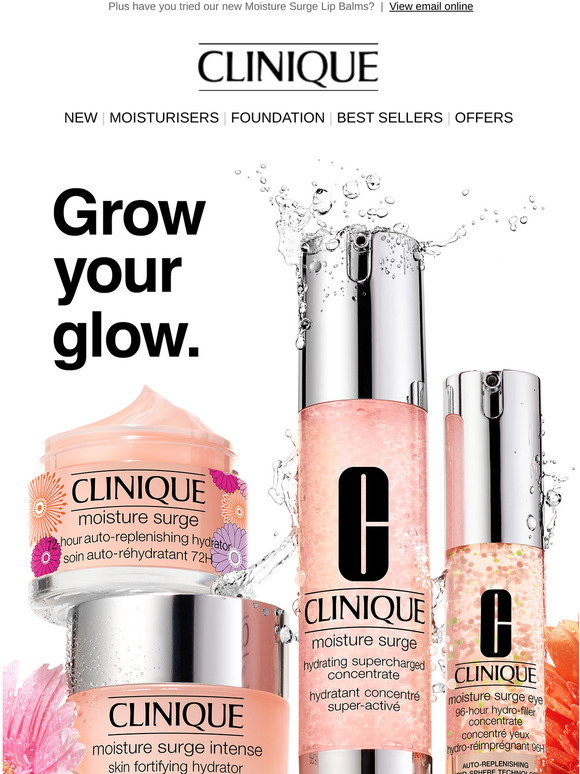 Clinique: Get The Glow With Moisture Surge | Milled