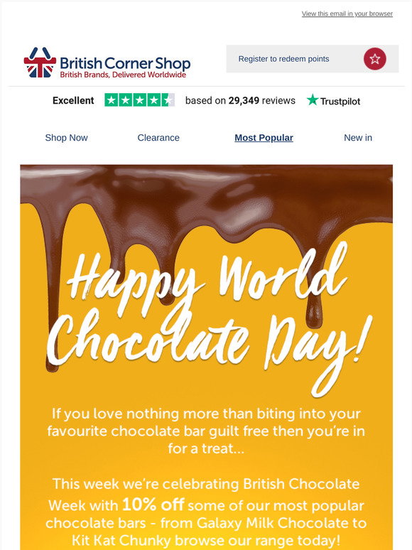 British Corner Shop: 📣 We're celebrating all things CHOCOLATE with 10% ...