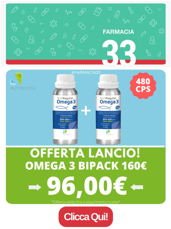 Farmacia33: 🐟 Novità "OMEGA 3 240 Cps" OFFERTA LANCIO BIPACK 🐟 | Milled
