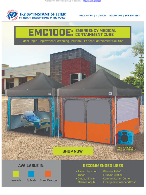 E-Z UP: Medical Containment Cube Ready To Help. | Milled