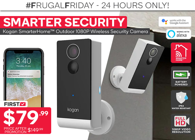 Kogan.com: #FF: SmarterHome™ Outdoor Security Camera $79.99 - TODAY ...