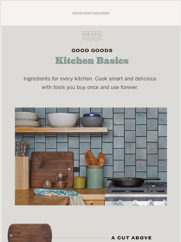 Heath Ceramics: Kitchen Basics | Ingredients for Every Kitchen | Milled