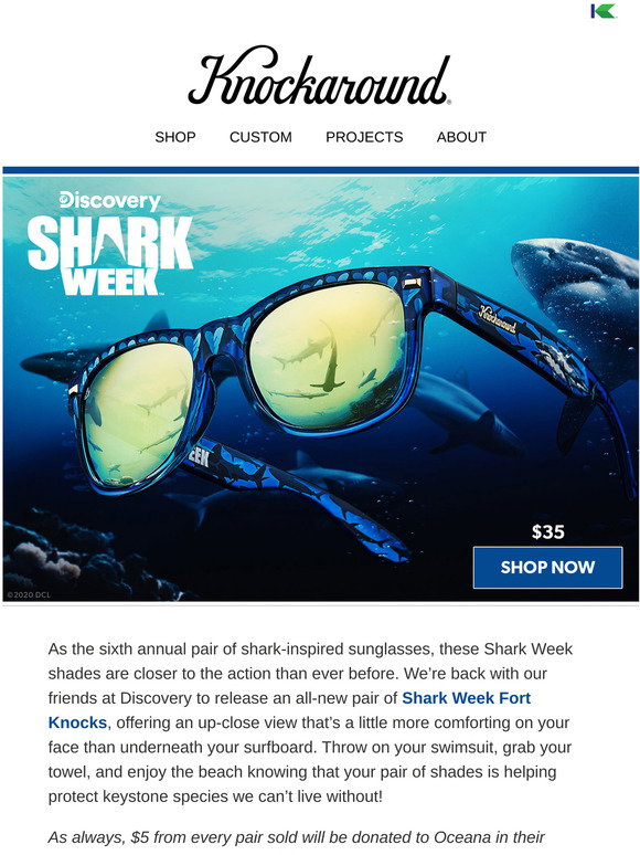 Knockaround: Shark Week shades have surfaced! 🦈 | Milled