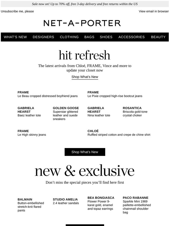 Net-A-Porter: Mid-week refresh? Discover today’s What’s New | Milled