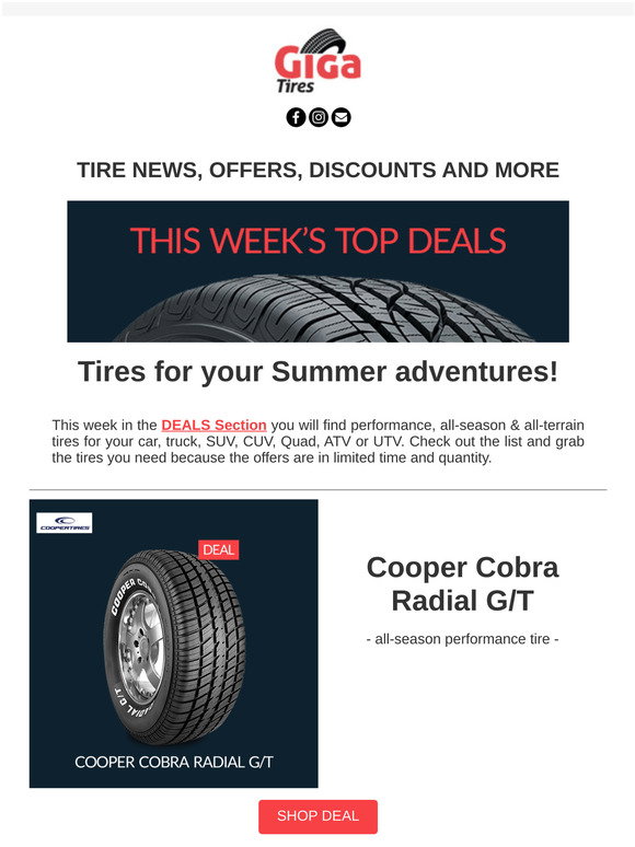 Giga Tires: This week's TIRE DEALS on Giga! | Milled