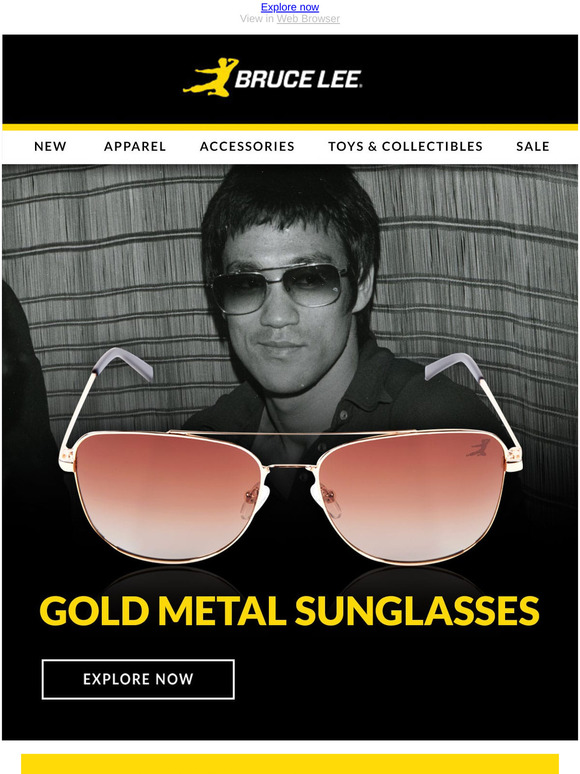 Bruce Lee: First Look 🕶️Bruce Lee Gold Sunglasses | Milled