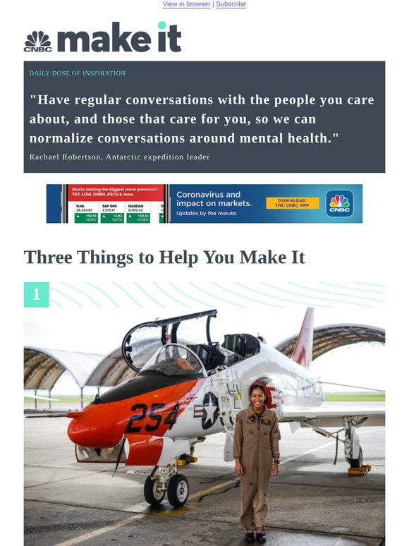 CNBC: Madeline Swegle makes history as U.S. Navy's first Black female ...