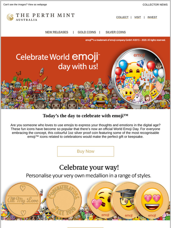The Perth Mint: 🥳 Today’s the day to celebrate with emoji™ | Milled